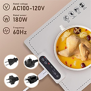 Tempmaster Adjustable Warming Tray, Temp Master Warming Tray, Tempmaster Warming Mat, Tempmaster Warming Tray, Multi-Function Hot Food Warming Pad, Food Warming Mat for Kitchen (Blue Gray, Large)