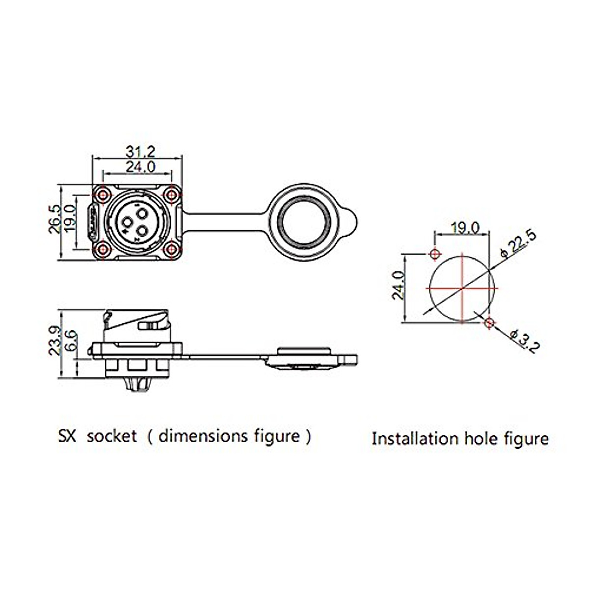 CNLINKO 12 Pin Power Industrial Circular Connector, Female Plug & Male Panel Mount Receptacles Socket Jack, Outdoor Waterproof IP67, AC DC
