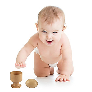 JE JOUE Montessori Materials Wooden Egg with Cup for Toddler Toy