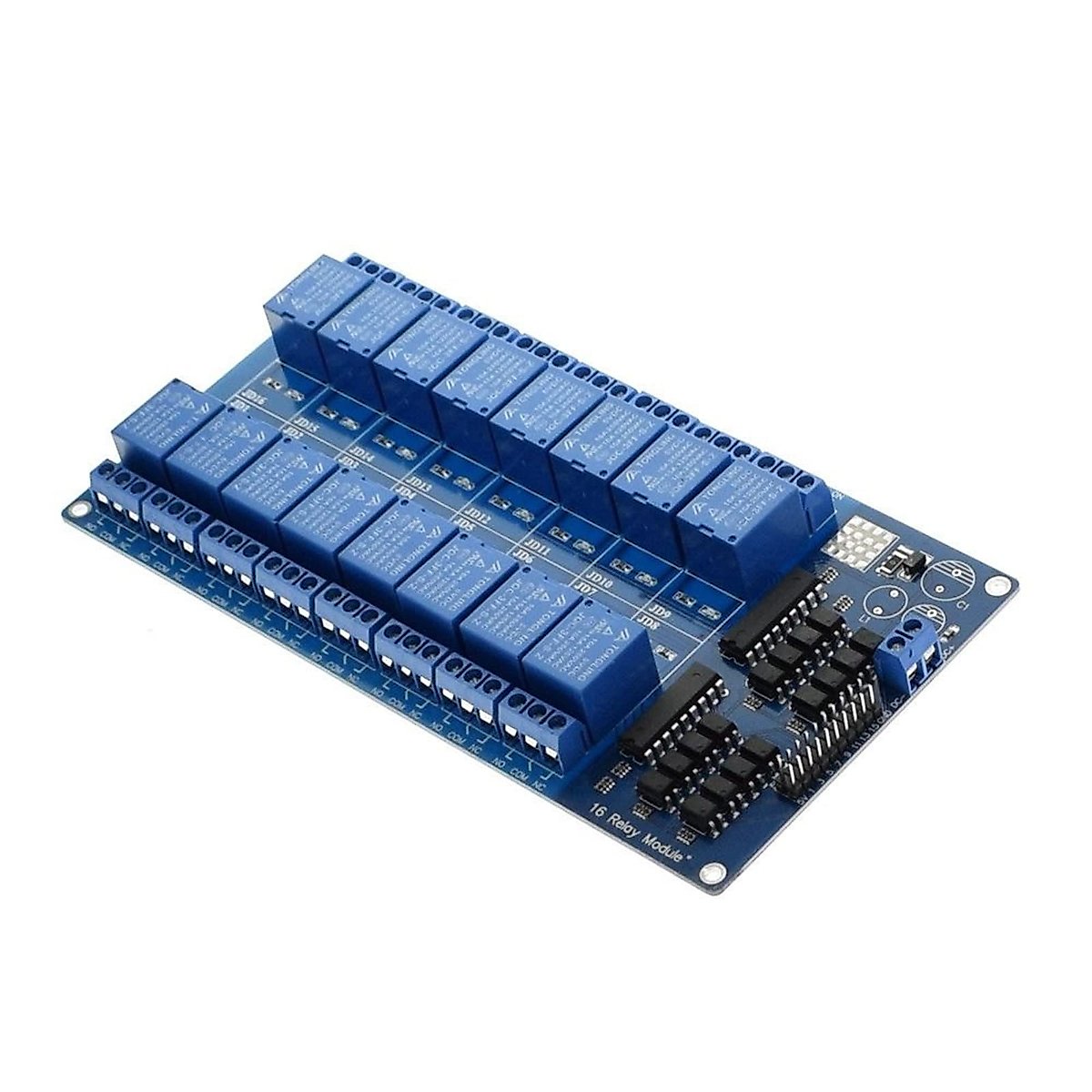 HIFASI 1PCS 5V 16 Channel Relay Module for ARM AVR DSP Electronic Relay Plate Belt Optocoupler Isolation (Color : 12V 16 Channel Relay)