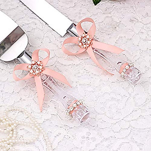 yanstar Wedding Cake Knife and Server Set for Wedding, Birthday, Engagement, Anniversary, Valentines Day, Anniversary Decorations