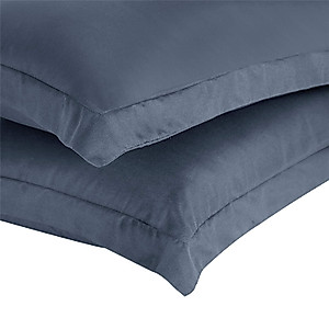 100% Soft Cotton Duvet Cover Set,with Zipper Closure 3 Piece -1 Duvet Cover with 2 Pillow 600 TC Super Soft and Breathable Easy to Care Hotel Quality Duvet Cover Set (Cal-King/King, Navy)
