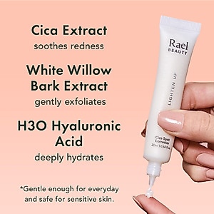 Rael Spot Corrector Cream for Dark Spots, Brightening Serum, with Hydrating Hyaluronic Acid, Cica and Willow Bark Extract, Vegan, Korean Skin Care (0.68oz)