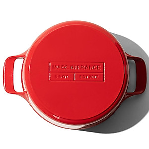 Made In Cookware - Dutch Oven 5.5 Quart - Red - Enameled Cast Iron - Exceptional Heat Retention & Durability - Professional Cookware - Crafted in France - Induction Compatible
