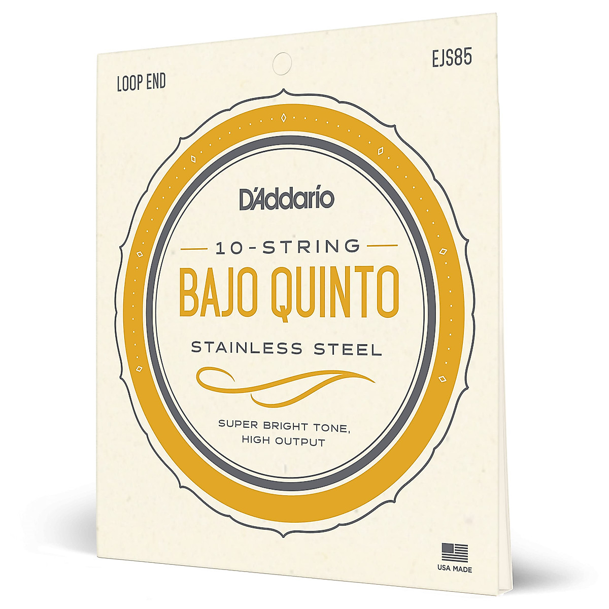 D'Addario EJS85 Bajo Quinto Stainless Steel Guitar Strings