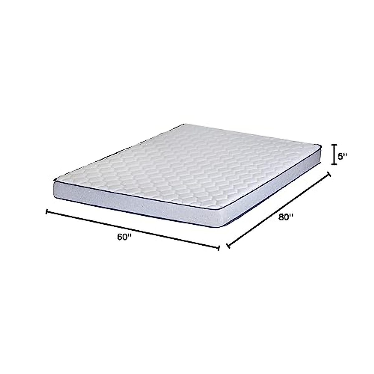 Wayton, 5/7/8/10 Inch Medium Firm High Density Foam Mattress, Comfortable Mattress for Cooler Sleep Supportive & Pressure Relief, Queen, White