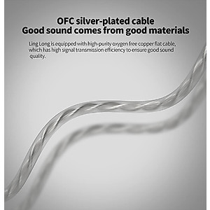 Linsoul KZ Ling Long Earphones 1DD Open-Back HiFi Bass Earbuds in-Ear Monitor Headphones Sports Noise Insulation Headset for Audiophile Studio Musician (Without Mic)