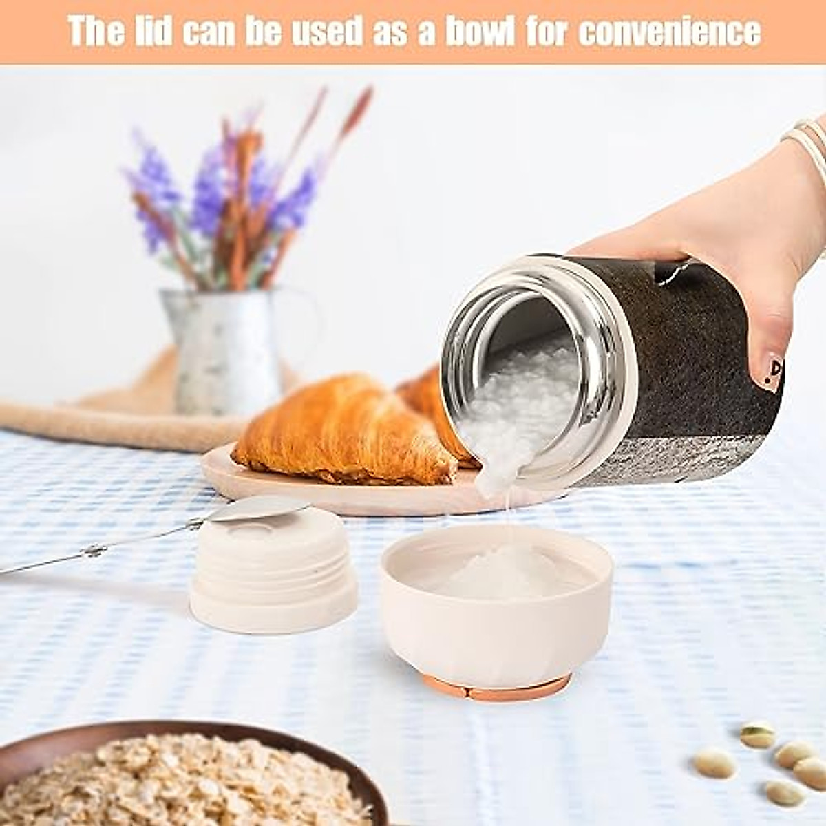 CUPADA 3d Monster Paw Food Jar for Hot and Cold, Insulated Food Jars Vacuum 17OZ with Folding Spoon for Work Trip Picnic Camping