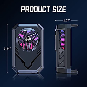 Phone Cooler Semiconductor Radiator Keep Phone Cool and Fast, Phone Cooling Fan For Gaming PUBG Live Broadcast, 4-7.5inches iPhone/Android Cellphone Cooler, Noiseless Portable Phone Cooling Case