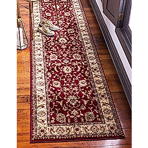Unique Loom Voyage Collection Traditional Oriental Classic Intricate Design Area Rug (2' 7 x 10' 0 Runner, Red/Gold)