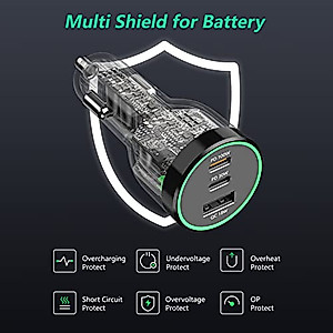 120W USB C Car Charger, 100W Type C PD 30W PPS 45W QC 18W Super Fast Charging LED Cigarette Lighter USB-C Car Adapter for iPhone 13 12 11 Pro Samsung S22 S21 Ultra Note 20 iPad MacBook Pro Air Laptop