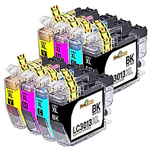 HouseOfToners Compatible Ink Cartridge Replacement for Brother LC3013 XL LC3011 LC3013BK LC3013C LC3013M LC3013Y for MFC-J491DW MFC-J497DW MFC-J895DW (2B/2C/2M/2Y, 8PK)