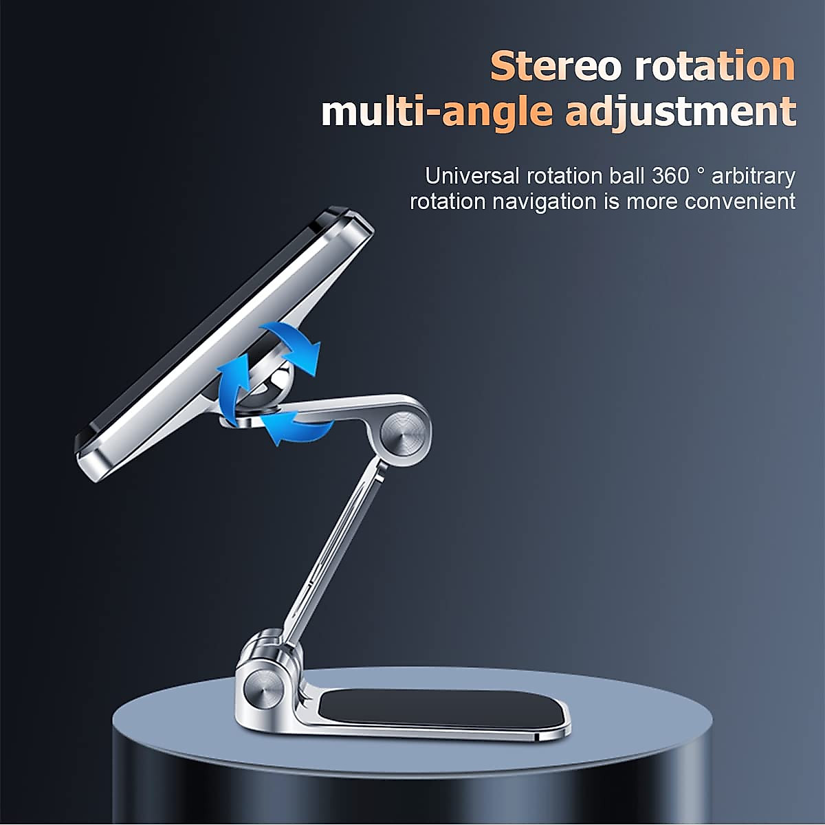 zipelo Phone Holder for Car, Super Strong Magnetic Car Cell Phone Mount Hands Free, Foldable Phone Stand for Automobile, 360° Rotation Universal Dashboard Car Cradle Fits All Smartphones