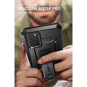 SupCase UB Pro Series Designed for Samsung Galaxy S20 Plus Case / S20 Plus 5G Case (2020 Release), Full-Body Dual Layer Rugged Holster & Kickstand Case Without Built-in Screen Protector (Black)