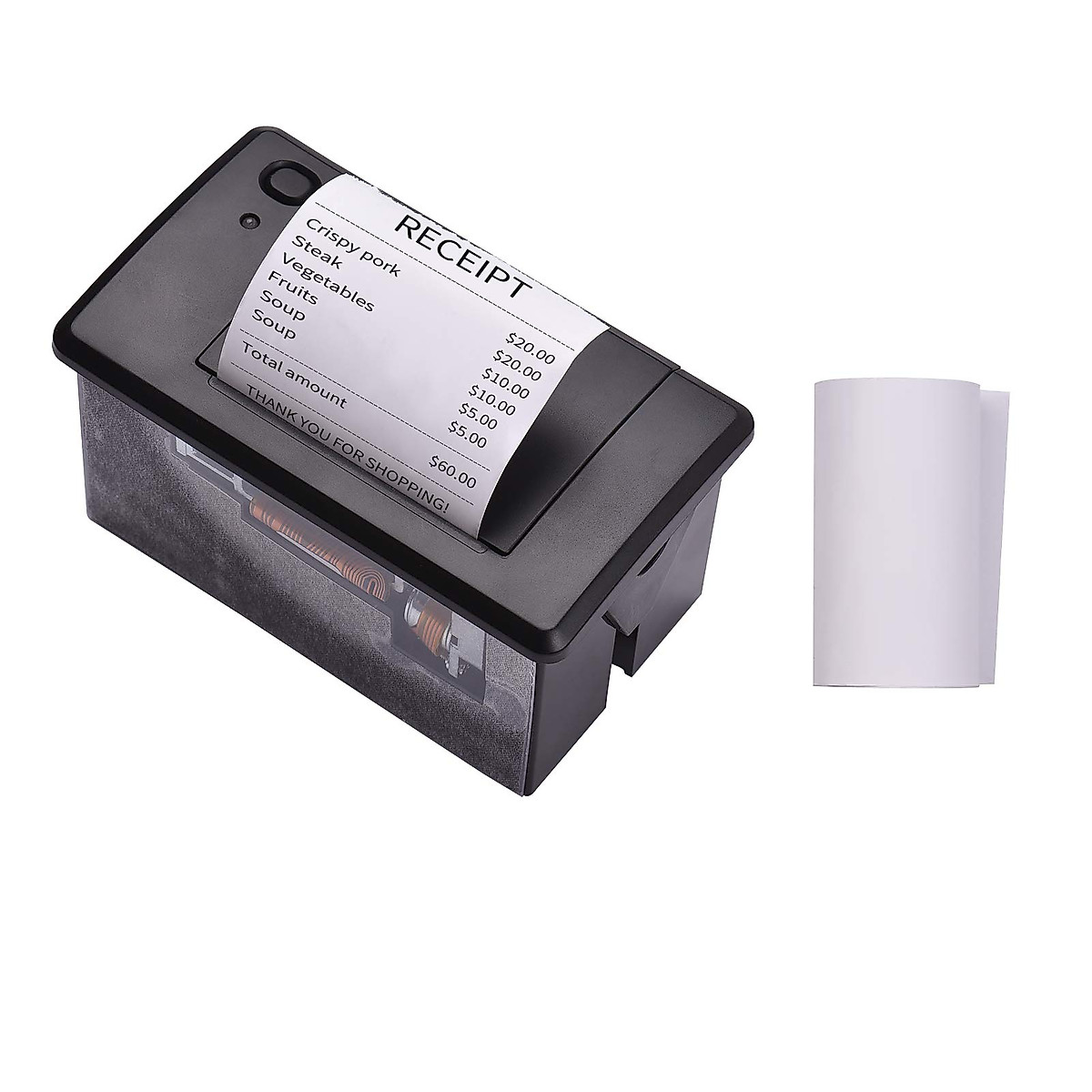HUIOP Thermal Receipt Printer,Embedded Thermal Receipt Printer 58MM Mini Printing Module Low Noise with USB/RS232/TTL Serial Port Support ESC/POS Commands for Weighing Apparatus Cash Register