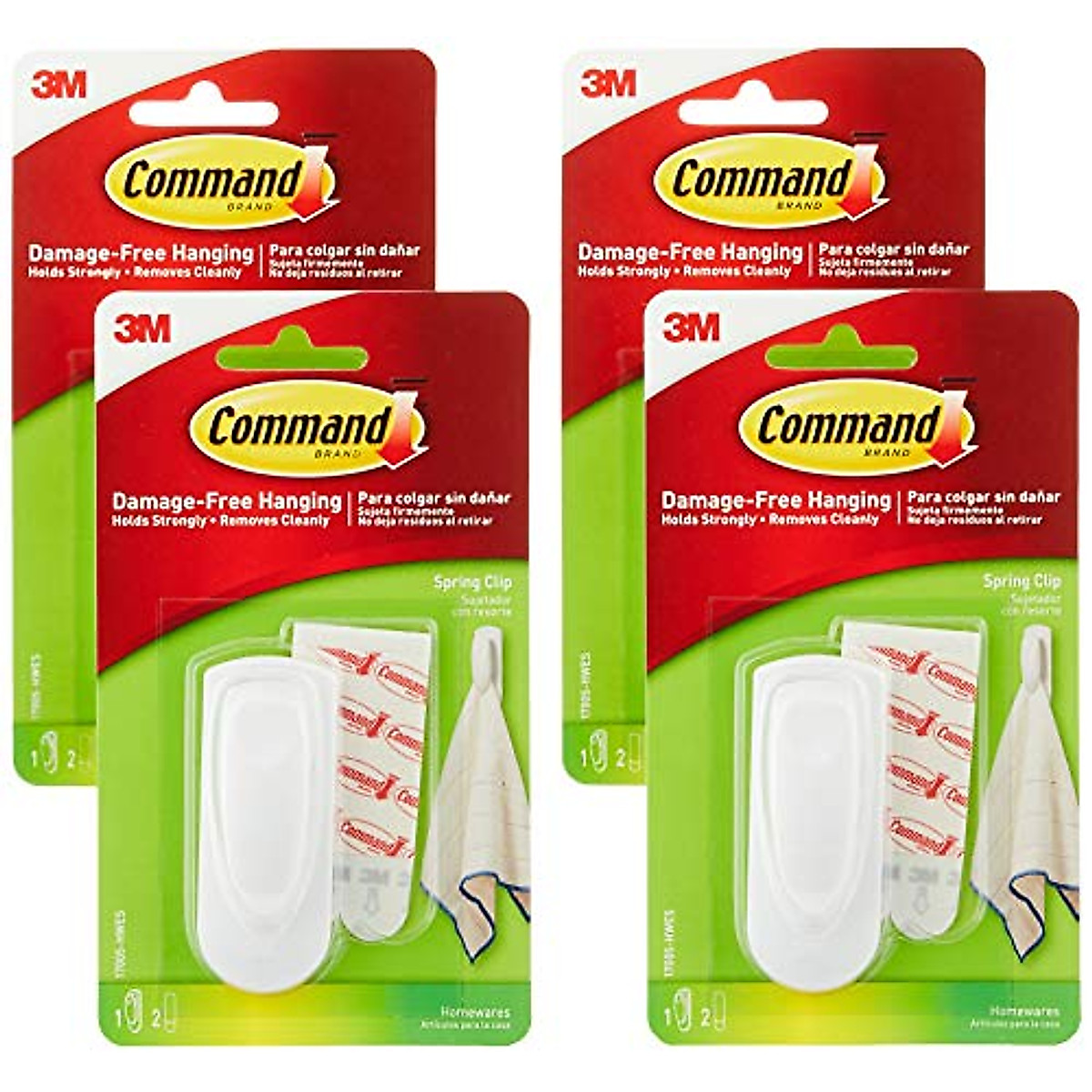Command 17005-HWES Spring, 1, 2 Medium Strips, 4 Clips, kkkk