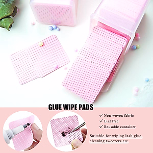 554 PCS Professional Lash Extension Supplies Kit with 50 Pairs Foam Lash Pads, 100 Lash Brushes,100 Micro Applicators, 100 Lash Glue Rings, 200 Glue Wipes, 4 Lash Tapes for Eyelash Extensions