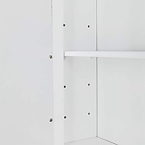 Single Door Mirror Indoor Bathroom Wall Mounted Cabinet Shelf White Bathroom Mirror Cabinet, Chic Storage Cabinet Medicine Cabinet Furniture for Home Multipurpose