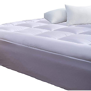 Niagara Microfiber Queen Mattress Topper - Pillow Top Mattress Cover Quilted Fitted Cooling Topper for Back Pain Deep Pocket Fits 20 Inches (60x80 Inches)