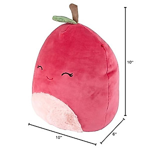 Squishmallows Original 10-Inch Cherry The Purple Cherry - Food Squad - Official Jazwares Plush - Collectible Soft & Squishy Fruit Stuffed Animal Toy - Add to Your Squad - Gift for Kids, Girls & Boys