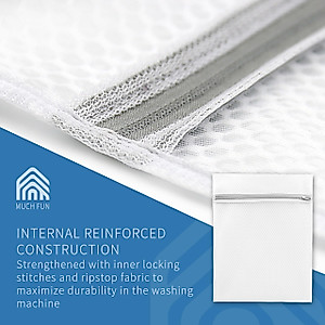 3Pcs Durable Honeycomb Mesh Laundry Bags for Delicates 9 x 12 Inches (3 Small)