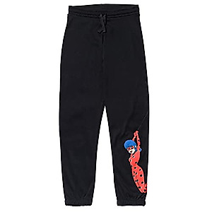 Miraculous Ladybug Little Girls Fleece 2 Pack Leggings Black/Red 7-8