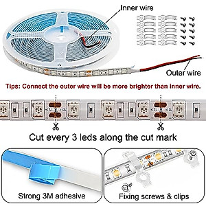 RV Awning Lights, LEDCARE 12V 16.4FT RV Underglow Led Light Kit, Waterproof RV Exterior Awning Strip Lights for Camper Motorhome Travel Trailer Canopy, White
