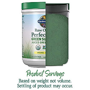 Garden of Life Raw Organic Perfect Food Green Superfood Juiced Greens Powder - Original Stevia-Free, 30 Servings, Non-GMO, Gluten Free Whole Food Dietary Supplement, Alkalize, Detoxify, Energize