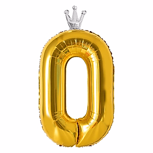 40-Inch Gold Number 50 Balloons for Birthdays, 50th Birthday Decorations for Boys Girls, 50th Birthday Party Supplies. (Gold 50)
