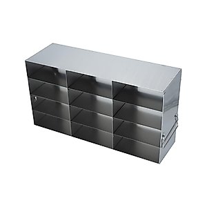 Crystal Technology UF-342 Standard Freezer Rack for 2" Boxes, Stainless Steel, 3 x 4 Cap