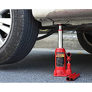 BAOSHISHAN 3 Ton Double Ram Bottle Jack 6-1/2" to 16-1/2" Lifting Range Portable Hydraulic Jack with Carrying Case