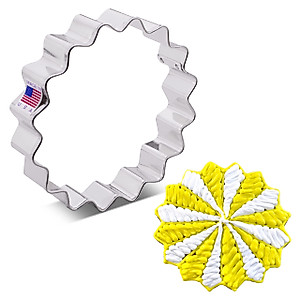 Fluted Circle Linzer Cookie Cutter, 4" Made in USA by Ann Clark