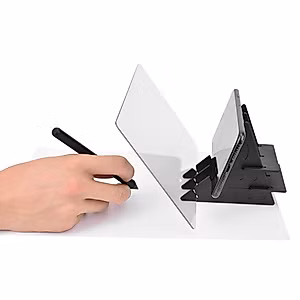 Drawing Projector, Drawing Board, IP65 Stencil Board Light Box Tracing Drawing Board Art Drawing Supplies Sketch Mirror Reflection Phone Dimming with 5 Brackets