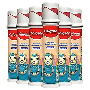 Colgate Kids Toothpaste with Anticavity Fluoride, Llama, ADA-Accepted Fluoride Toothpaste, 4.4 Ounce Pump, Pack of 6