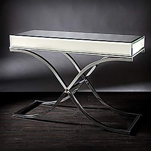 Ava Mirrored Console Table - Chrome