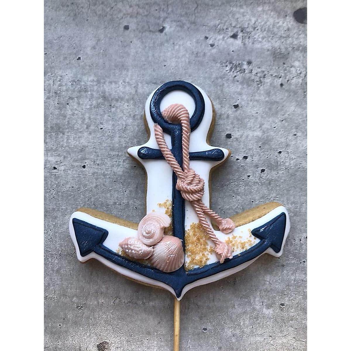 LILIAO Nautical Cookie Cutter Set - 4 Piece - Anchor, Sailboat, Rudder and Dolphin Biscuit Fondant Cutters - Stainless Steel