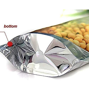 Mylar bags- 20 pack mylar ziplock bags for food storage, 20 Pieces aluminum bags ziplock Good for Food, Beans, Grain, airtight resealable mylar bags, sealing mylar bags aluminum foil bags, size (7x10)