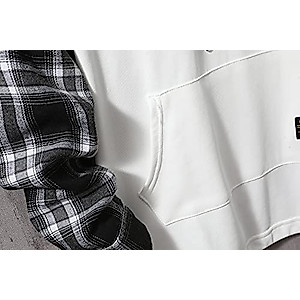 GURUNVANI Japan Style Patchwork Hoodies Men Characters Streetwear Hoodie Men Sweatshirt Medium