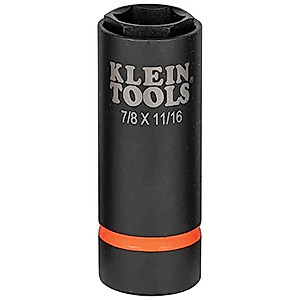 Klein Tools 66060 2-in-1 Impact Socket Set, 6-Piece Tool Set with 6-Point Deep Sockets with 1/2-Inch Drive, Includes Tool Case