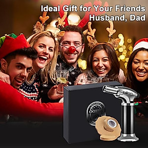 Cocktail Smoker Kit with Torch, Whiskey Smoker Kit with 6 Flavors Wood Chips, Old Fashioned Bourbon Drink Smoker Infuser Kit, Fathers Day Birthday Gifts for Men, Dad (No Butane)