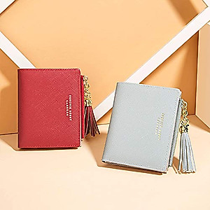 Womens Small Wallet Mini Purse Bifold Slim Card Case Holder Zipper Coin Pocket