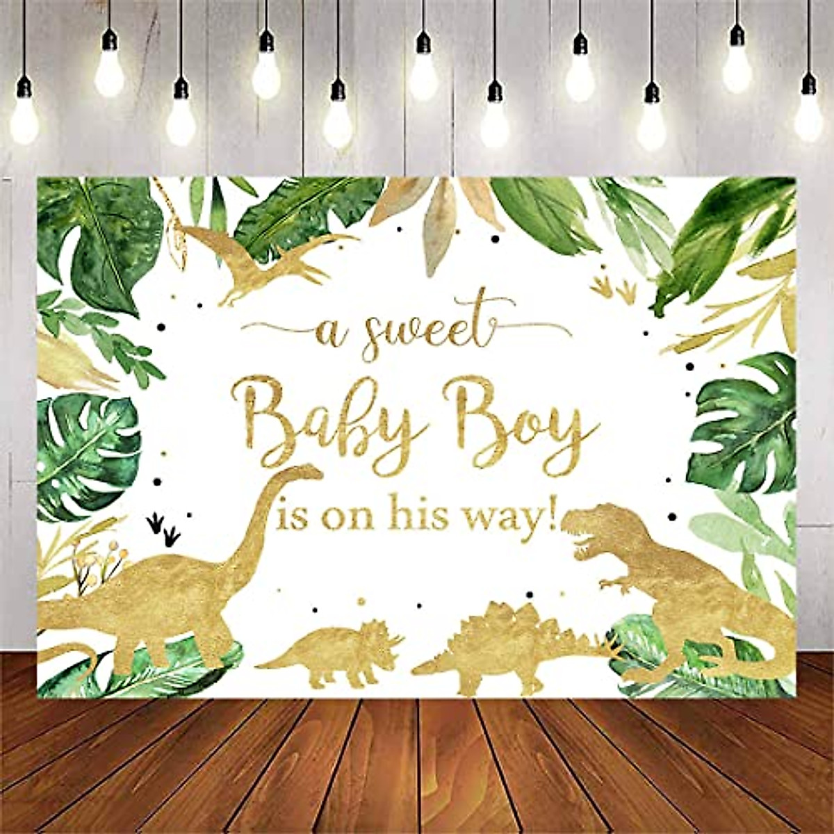 Avezano Dinosaur Baby Shower Backdrops for Boy Jungle Safari Dino Theme Roar It's a Boy Party Decorations Banner Dinosaur Hatching Soon Baby Boy Shower Background Supplies (7x5ft)