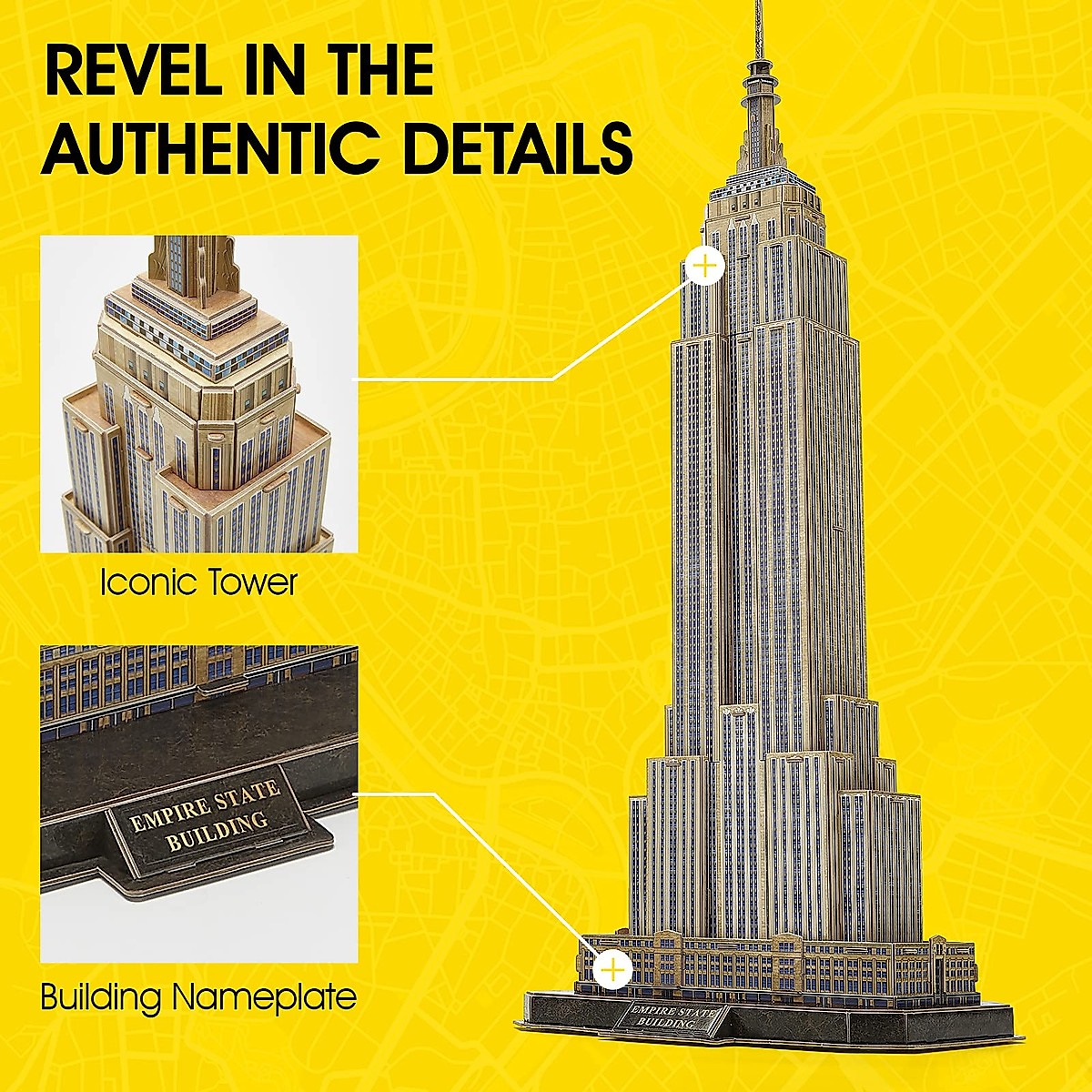 CubicFun National Geographic 3D Puzzles New York Mansion Model Kits Toys for Adults and Children, Building Puzzle gifts for kids, with a Booklet