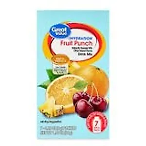 Great Value Fruit Punch Hydration Drink Mix (Pack of 4)