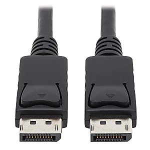 Tripp Lite DisplayPort Cable with Latches (M/M), DP to DP, 4K x 2K, 6-ft. (P580-006), Black, Monitor