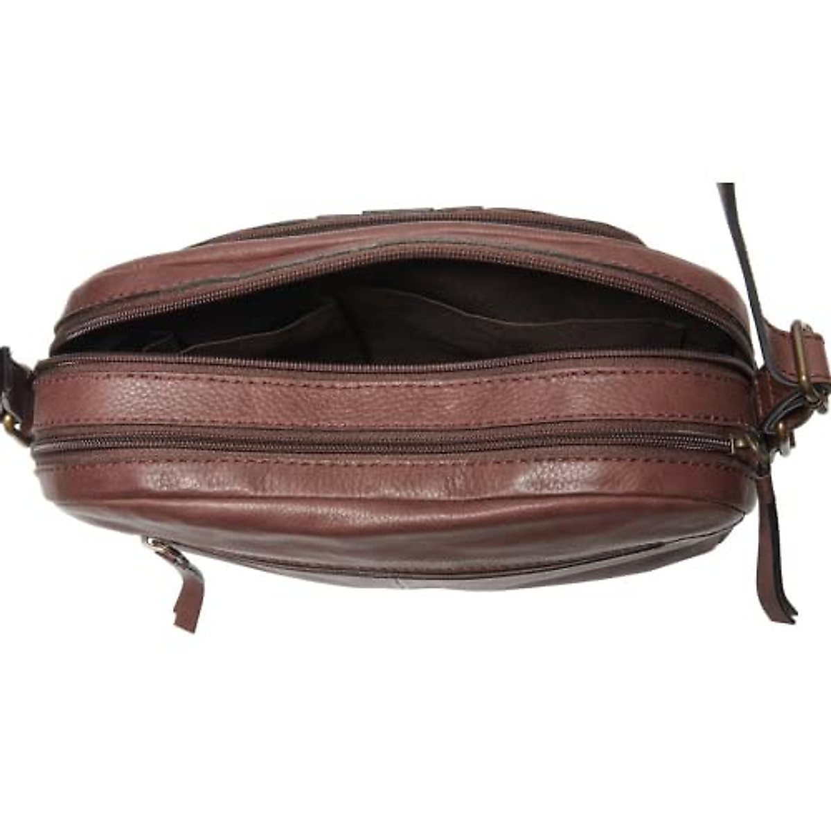 BORN Women's Westgate Crossbody Camera Leather Bag, Chocolate