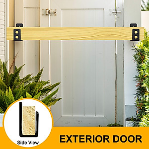 2x4 Door Barricade Brackets (2 pcs) | Drop Open Bar Holder Steel U Bracket for 2 by 4 Lumber as Security Door Reinforcement, Door Jammer, Tool Hanger for Your Home, Barn, Shed, Garage, Gate