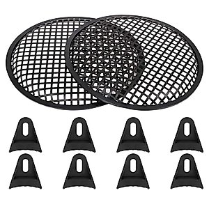 X AUTOHAUX 2pcs 10 Inch Black Car Audio Speaker Cover Metal Mesh Subwoofer Grill Horn Guard
