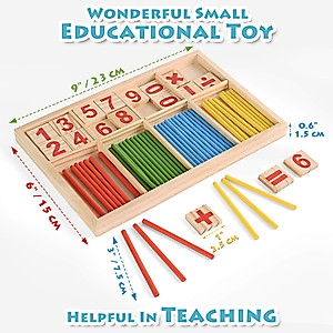 Montessori Math & Montessori Reading for Toddlers, Counting System, Tools Learning Teacher Gifts Kindergarten Stem Activities Classroom Toys Small Preschoolers