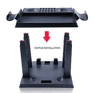 Storage Stand for Nintendo Switch, Storage Stand Controller Holder for Nintendo Switch Accessories and 2 Poke Ball Plus Controllers